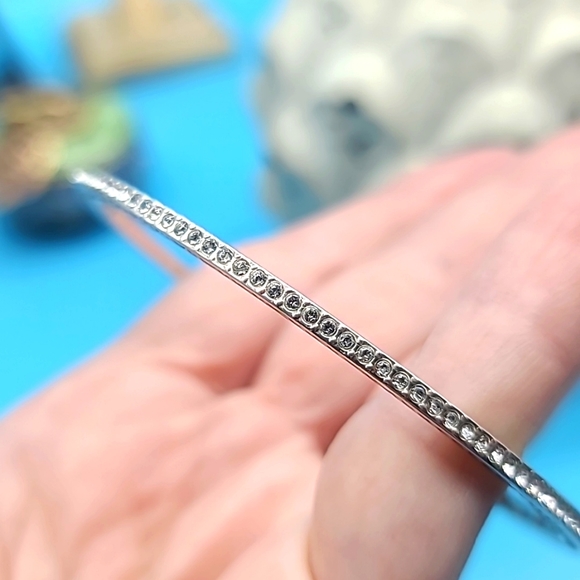 Brighton | Jewelry | Brighton Meridian Thin Bangle Petite Swarovski ...